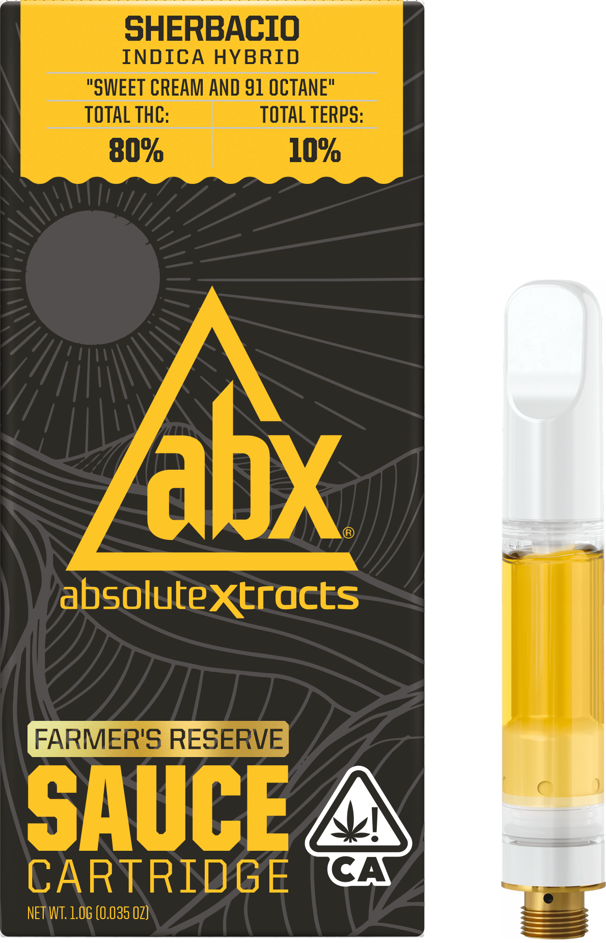 ABX | Product: Farmer's Reserve Vape Cartridge, Sherbacio